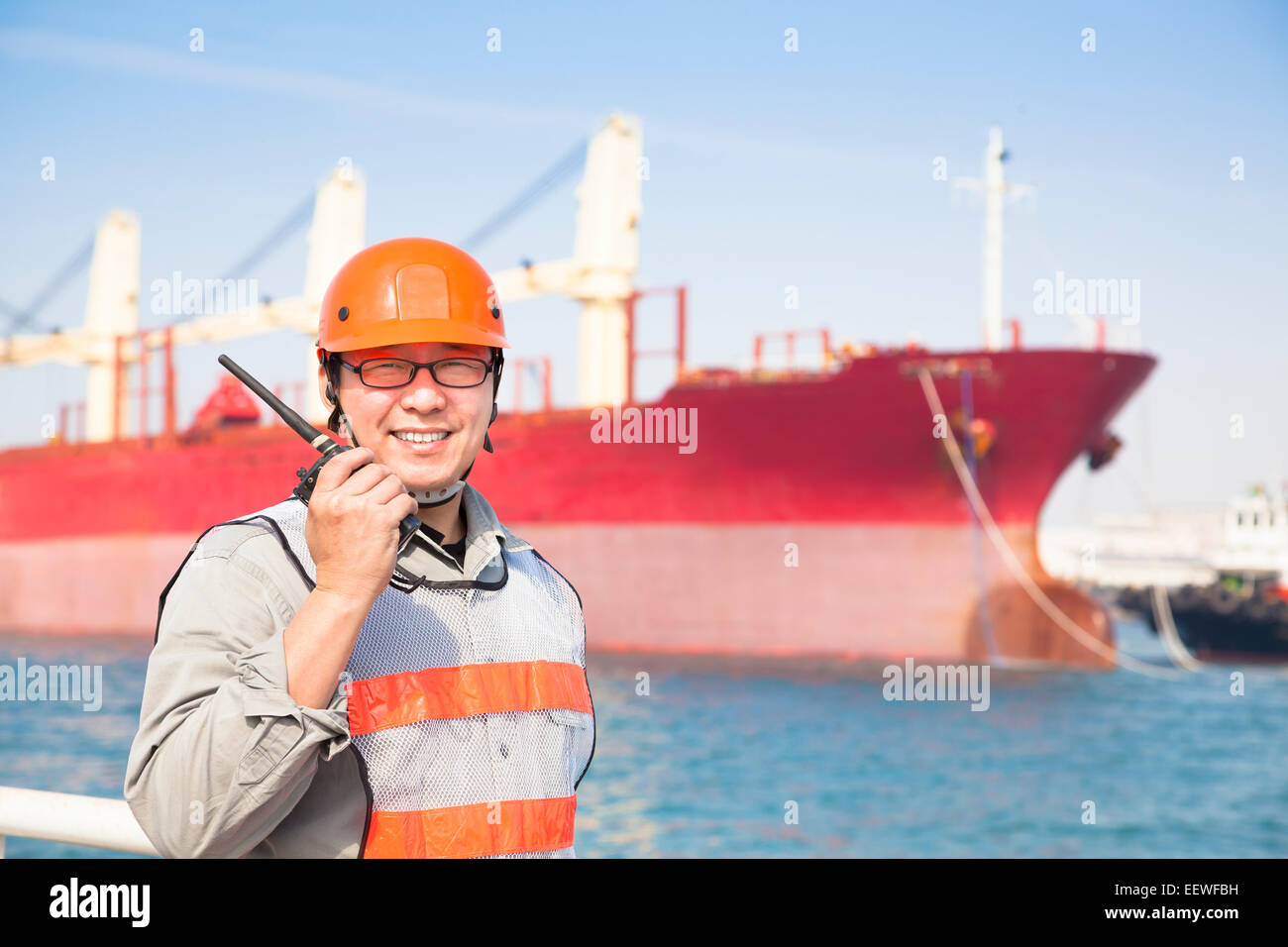 Container dock background hi-res stock photography and images - Alamy