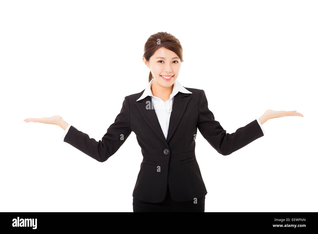 Showing gesture woman hi-res stock photography and images - Alamy