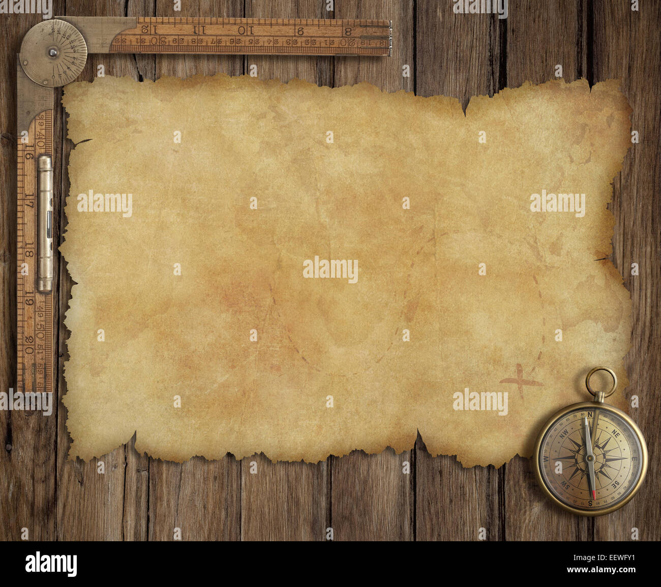 Old treasure map hi-res stock photography and images - Alamy