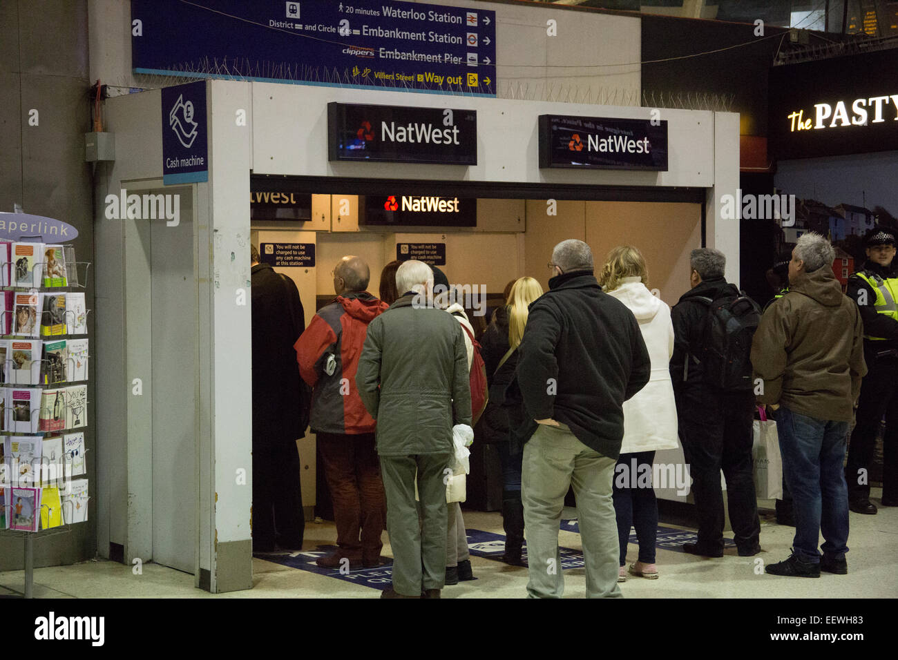 NatWest ATM machine in Charing Cross station Stock Photo - Alamy