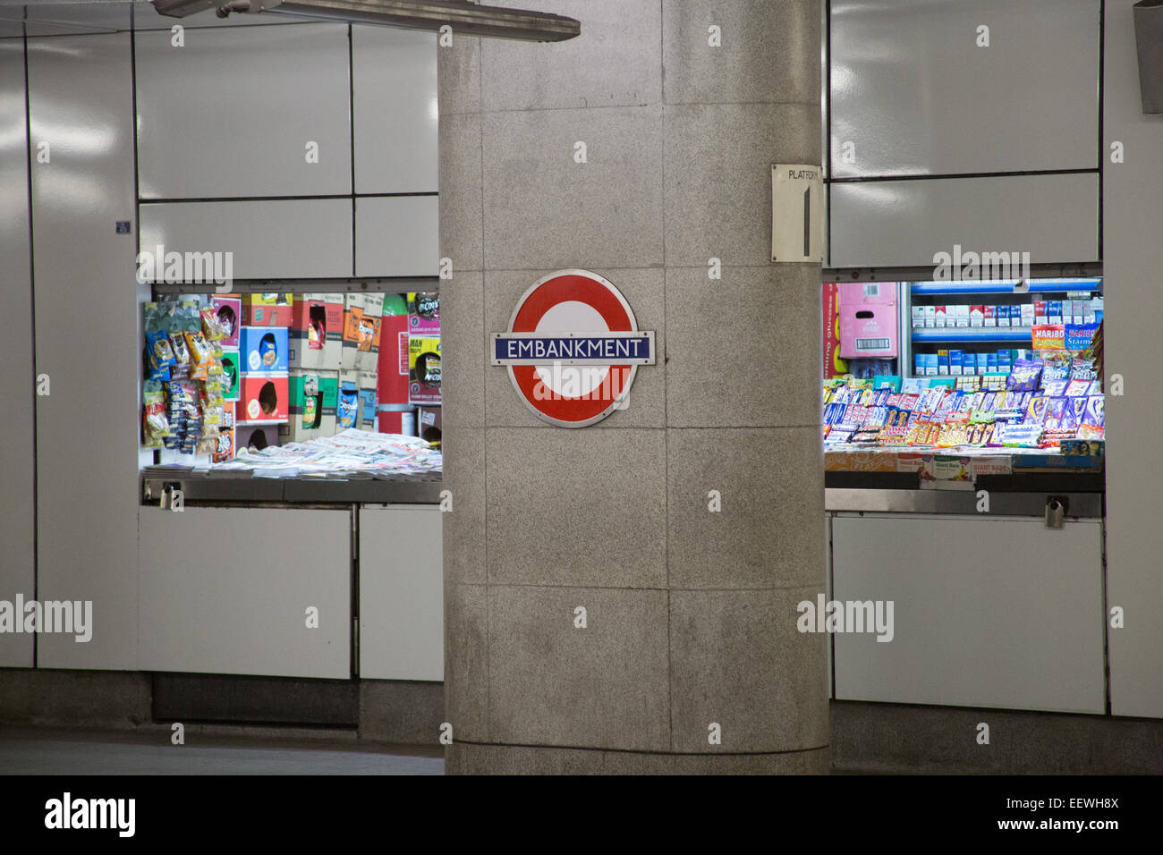 Embankment underground sign Stock Photo - Alamy