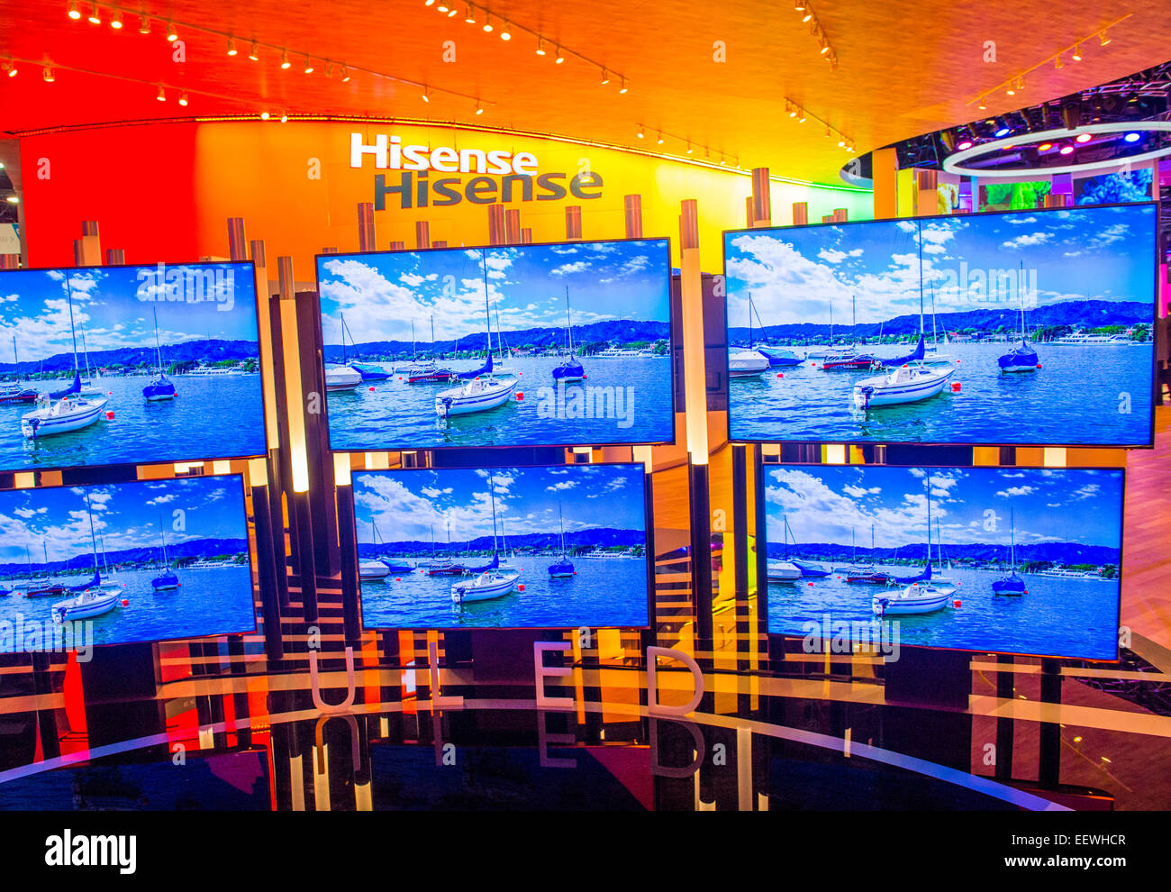 The Hisense booth at the CES show held in Las Vegas Stock Photo - Alamy