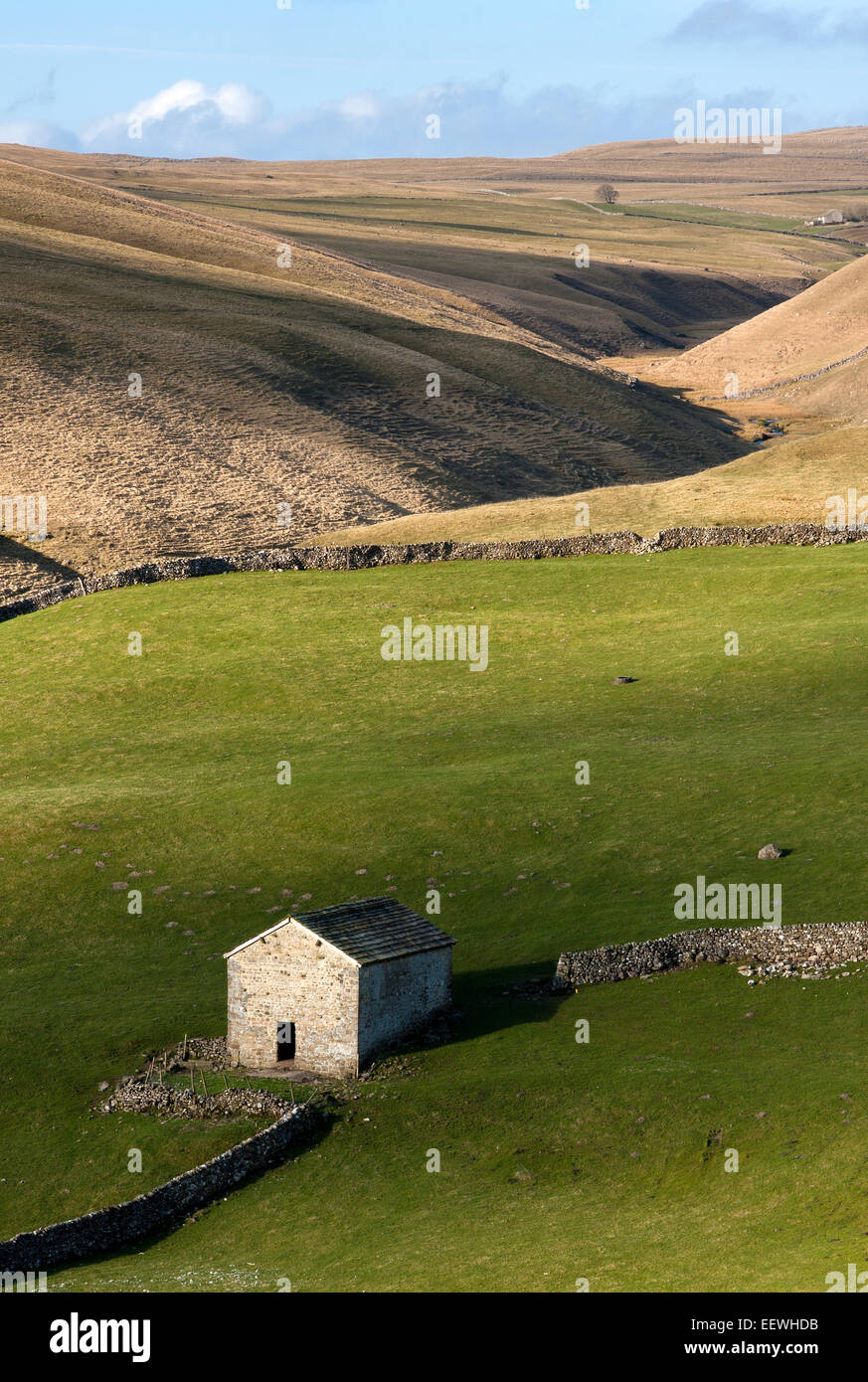 Lone Stone Barn Stock Photo - Alamy