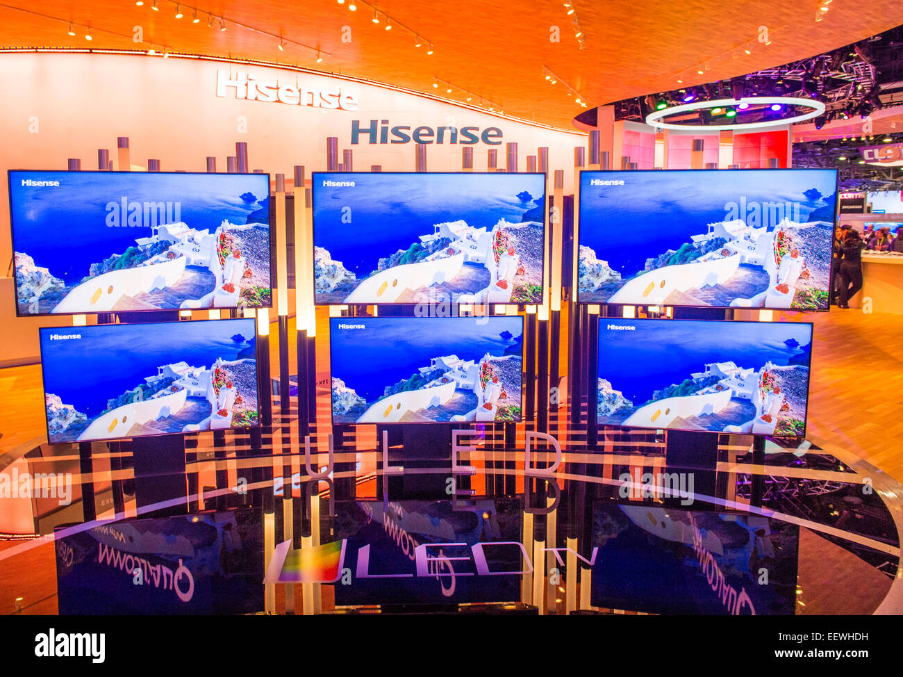 The Hisense booth at the CES show held in Las Vegas Stock Photo - Alamy