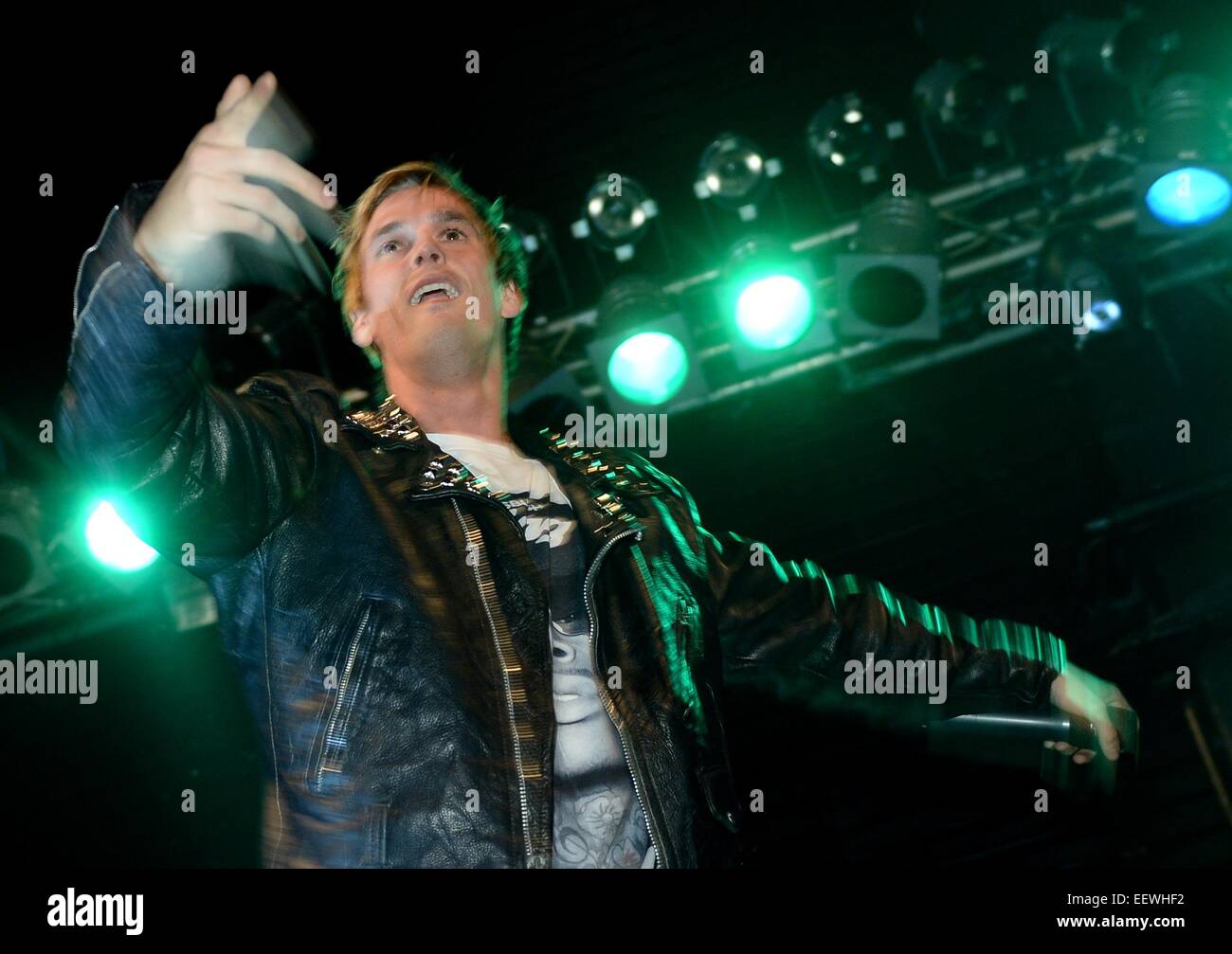 Berlin, Germany. 21st Jan, 2015. US-American pop singer Aaron Carter ...