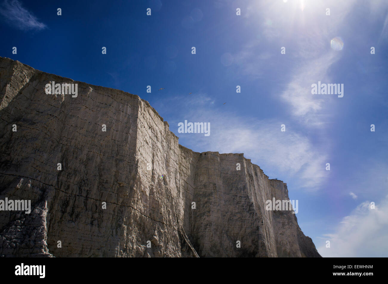 The Seven Sisters white chalk cliffs Stock Photo - Alamy