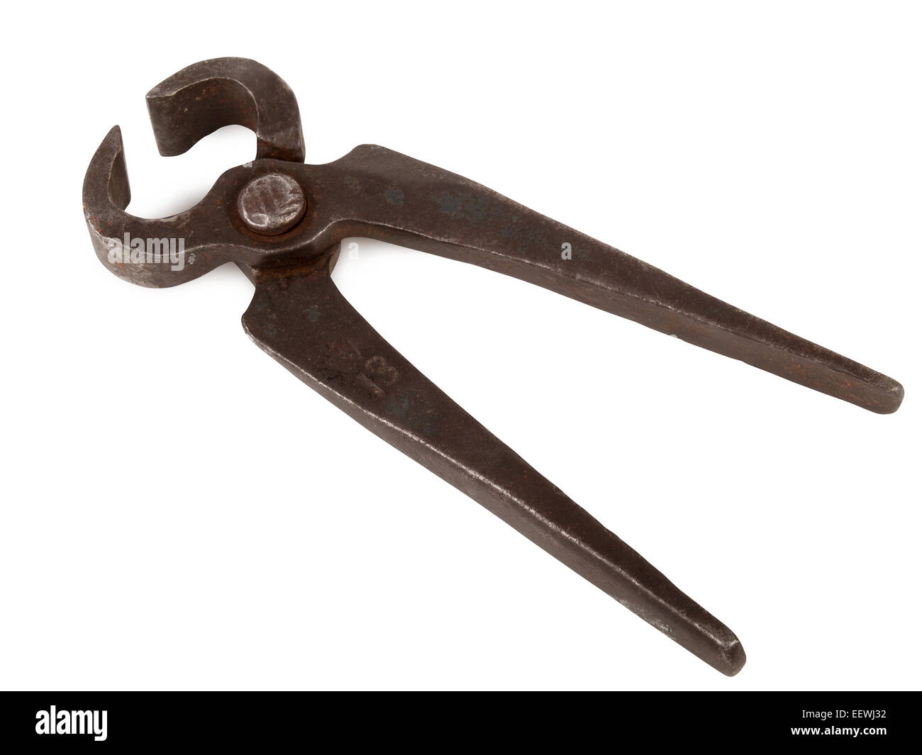 old rusty pliers isolated on white background, studio shot Stock Photo ...