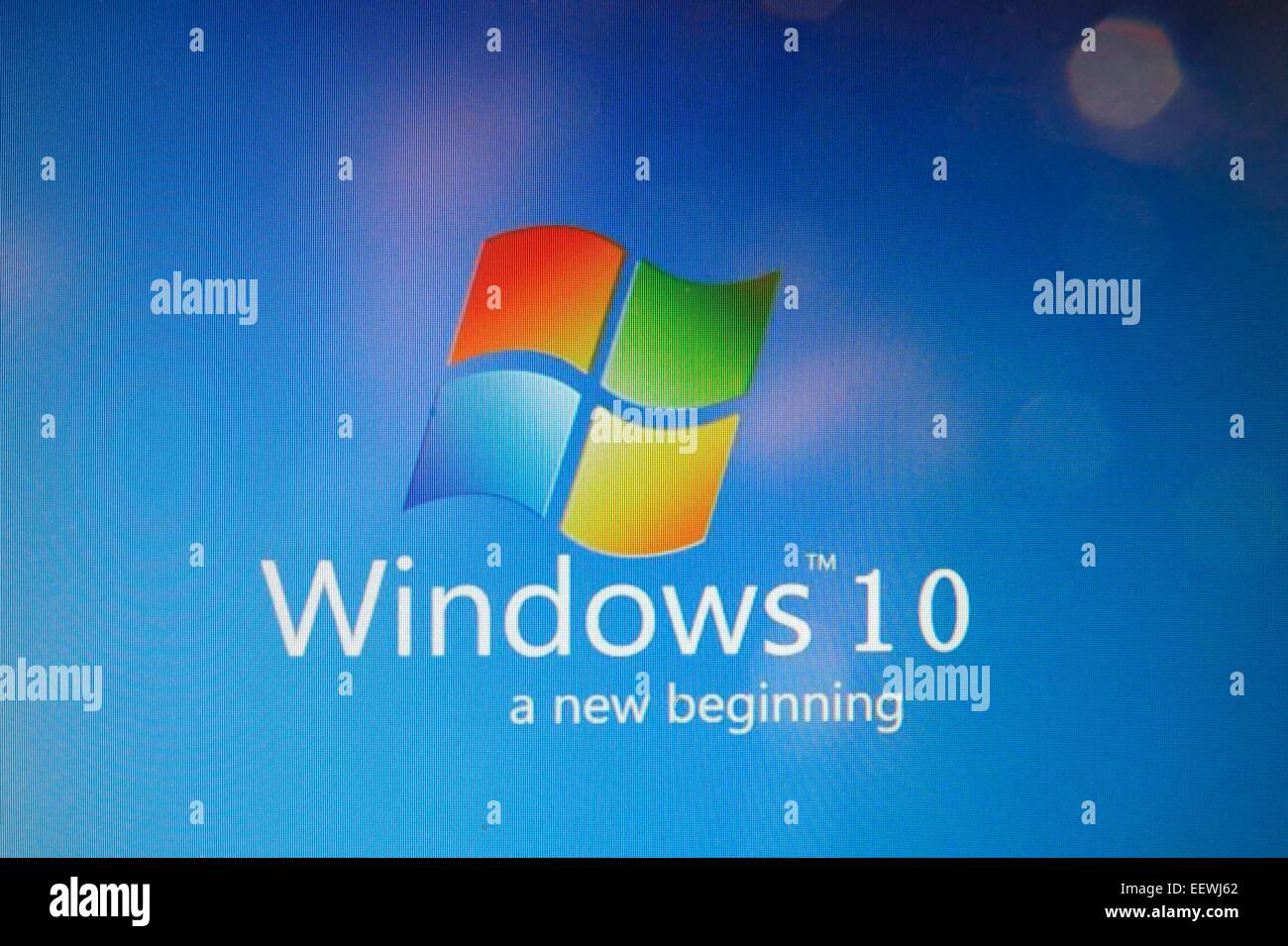 Windows 10 public issued in America on 22th January, 2015 Stock Photo ...