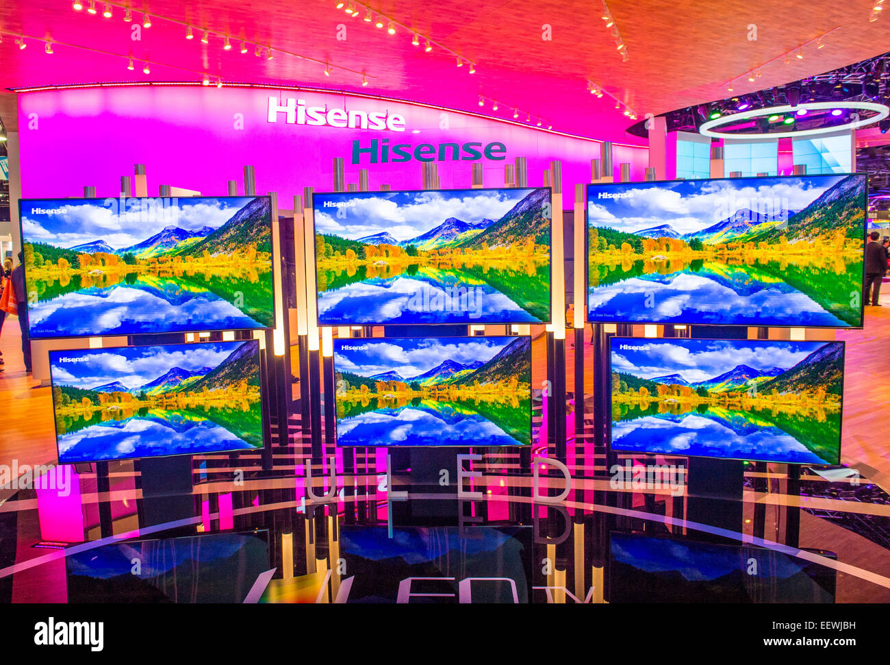 The Hisense booth at the CES show held in Las Vegas Stock Photo - Alamy