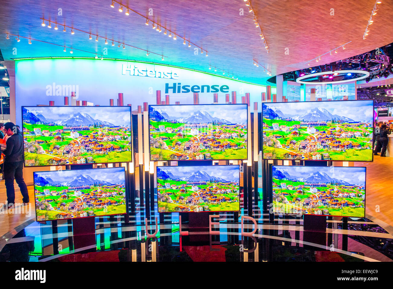 The Hisense booth at the CES show held in Las Vegas Stock Photo - Alamy