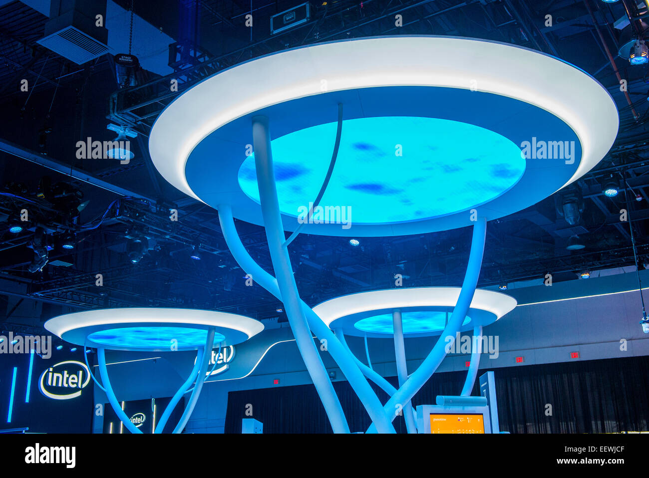 The Intel booth at the CES show held in Las Vegas Stock Photo - Alamy