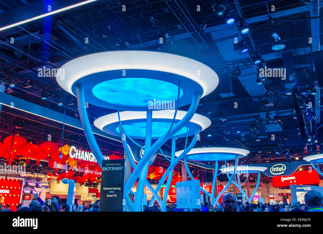 The Intel booth at the CES show held in Las Vegas Stock Photo - Alamy