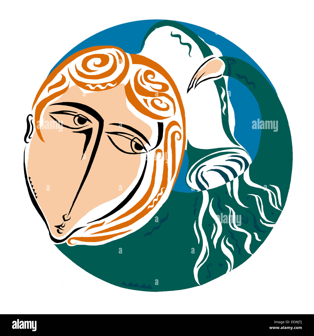 Artistic Representation of Aquarius Zodiac Sign - his unique ...