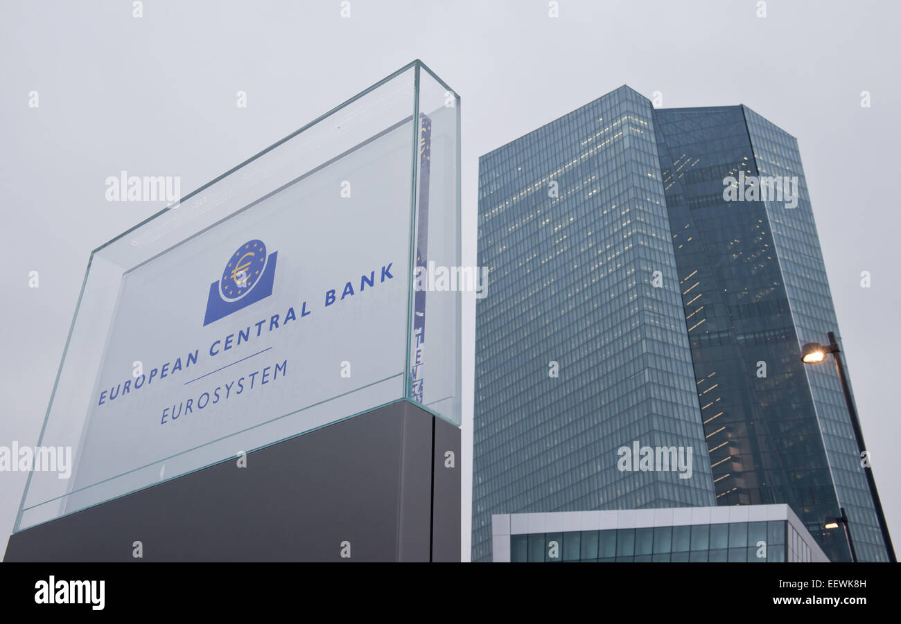The headquarters of the European Central Bank (ECB) in Frankfurt am ...