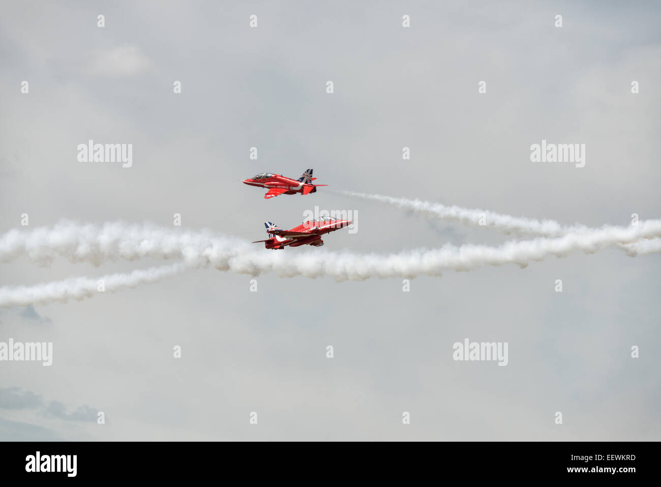 Hawk Jet Trainers of the British Royal Air Force Red Arrows Aerobatic ...