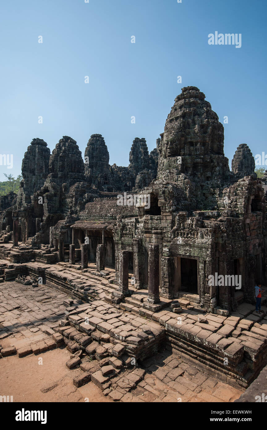 Angkor wat temple faces hi-res stock photography and images - Alamy