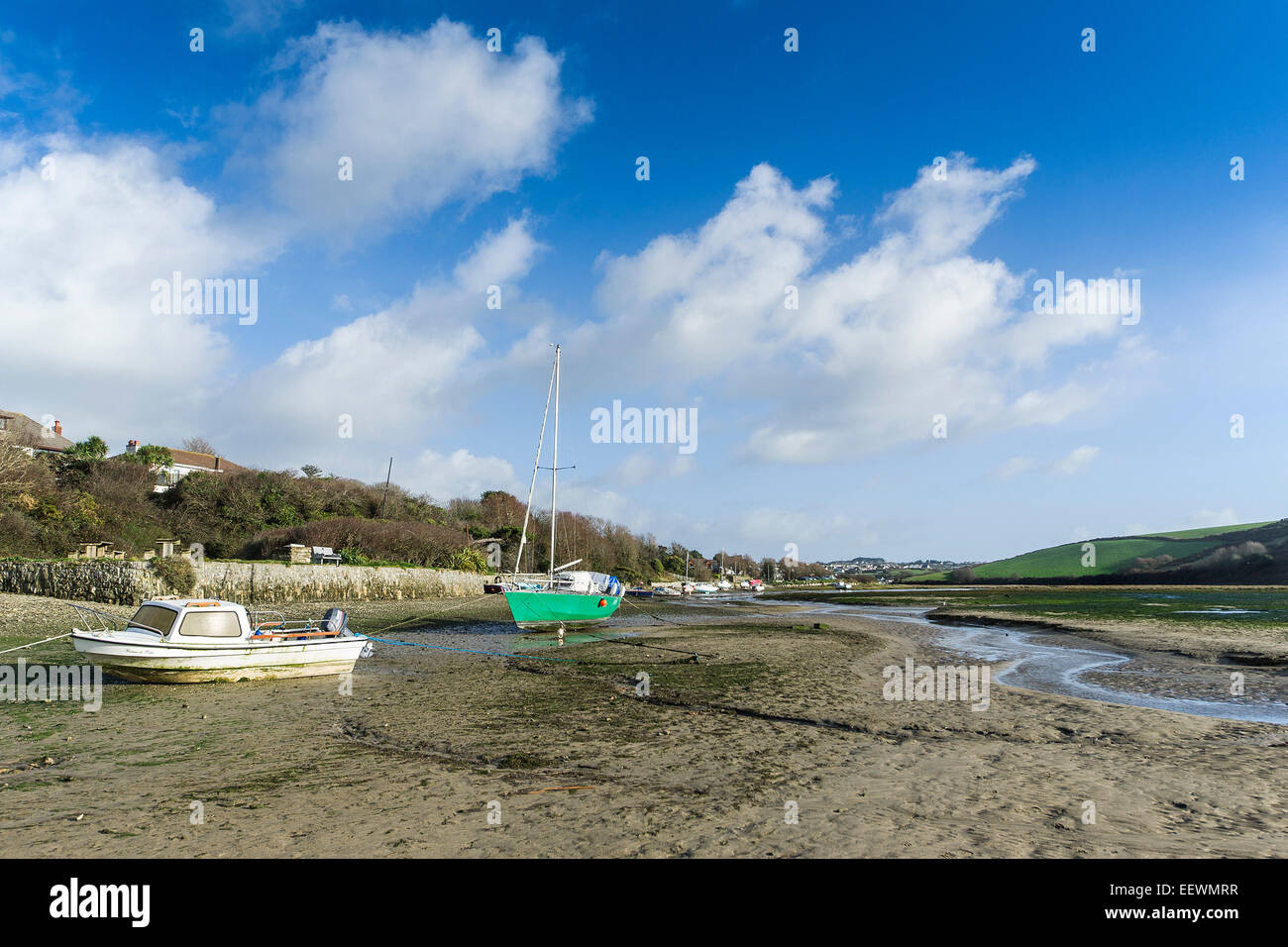 The Gannel Estuary in Newquay, Cornwall Stock Photo - Alamy