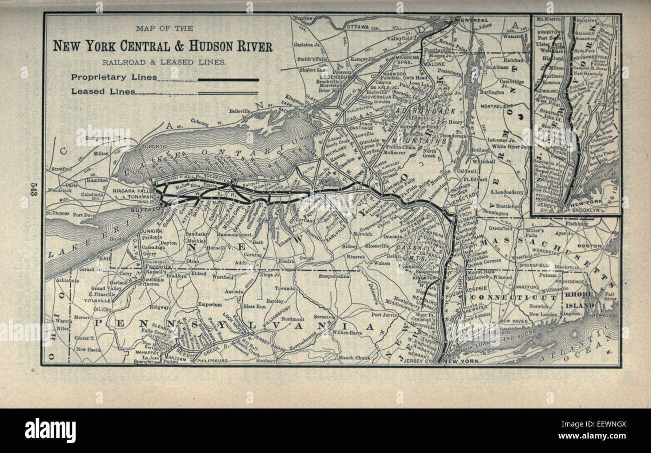 Cornelius Vanderbilt Railroad Map