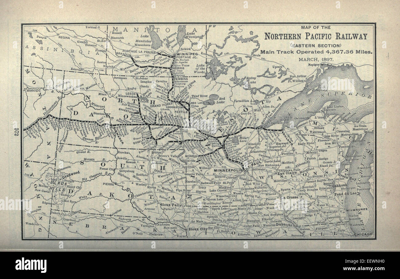 The 1897 Poor's Northern Pacific Railway Eastern Section map provides ...