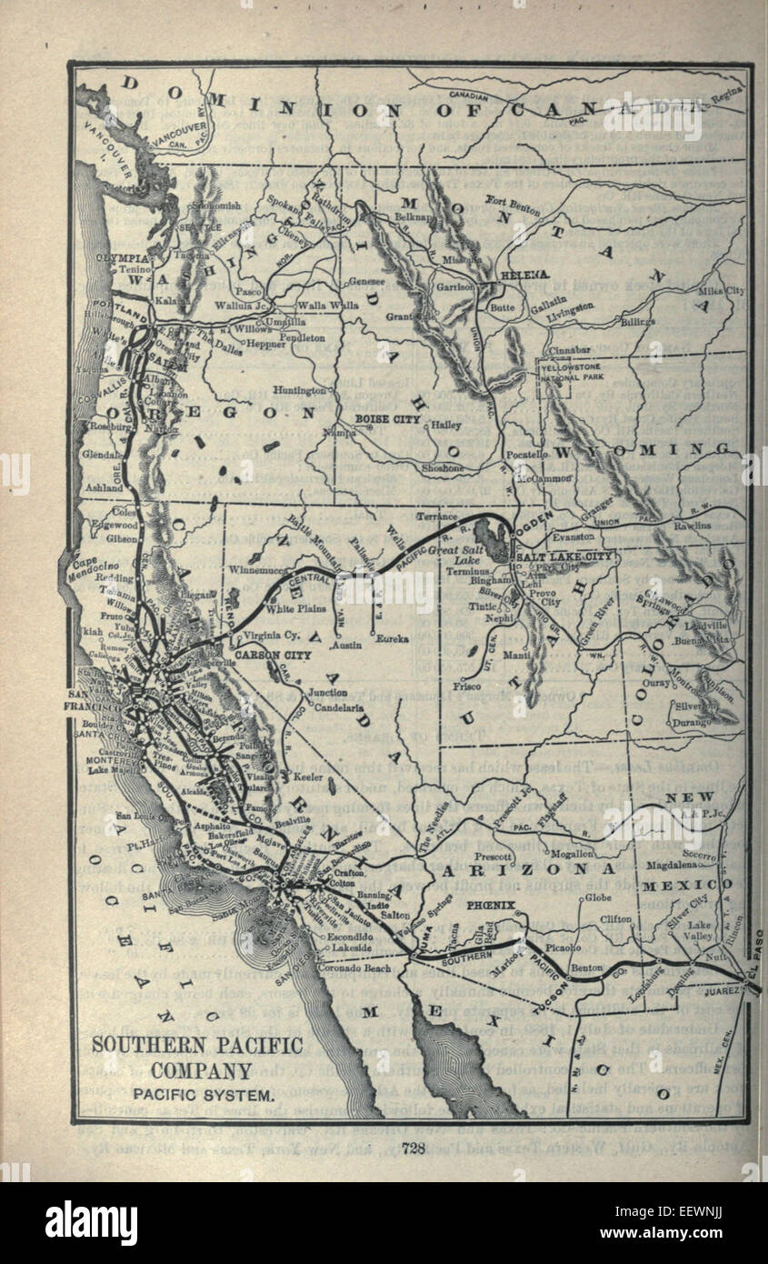 Map railroad western united states hi-res stock photography and images ...