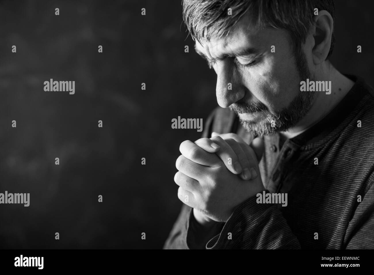 Portrait faithful young man hi-res stock photography and images - Alamy