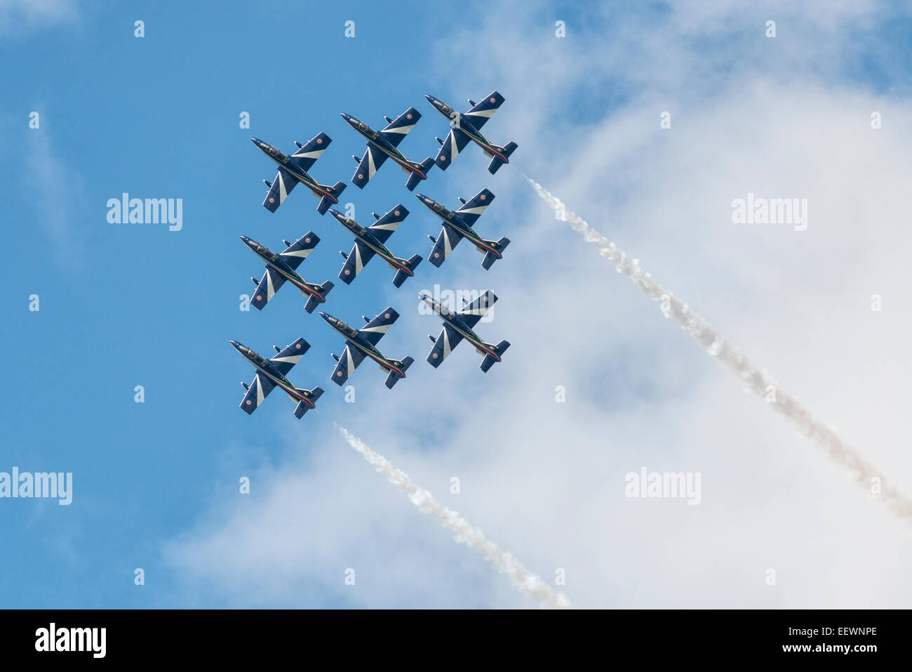 Nine Aircraft from the Italian Air Force Military Aerobatic Display ...