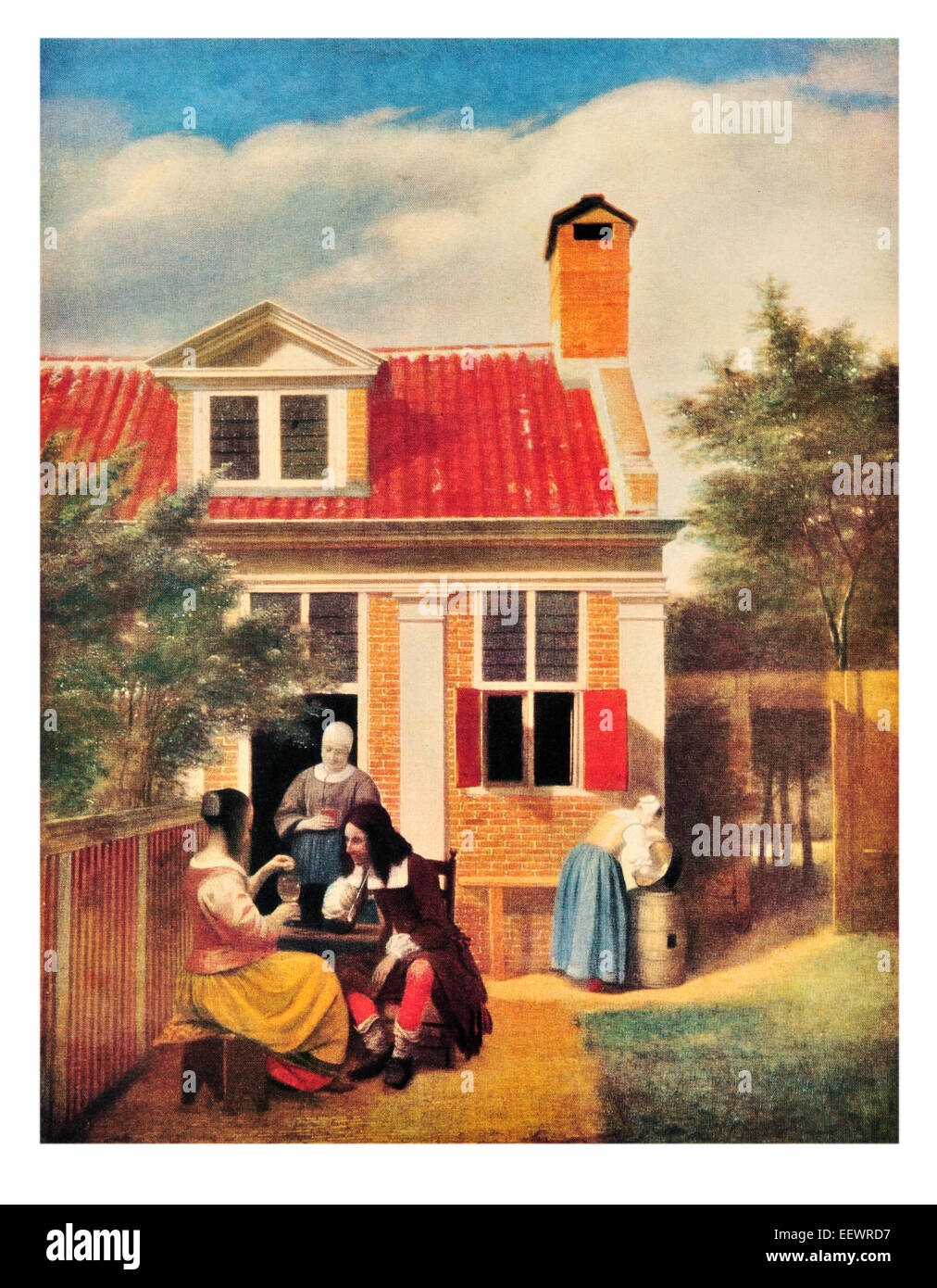 Painting country house Cut Out Stock Images & Pictures - Alamy