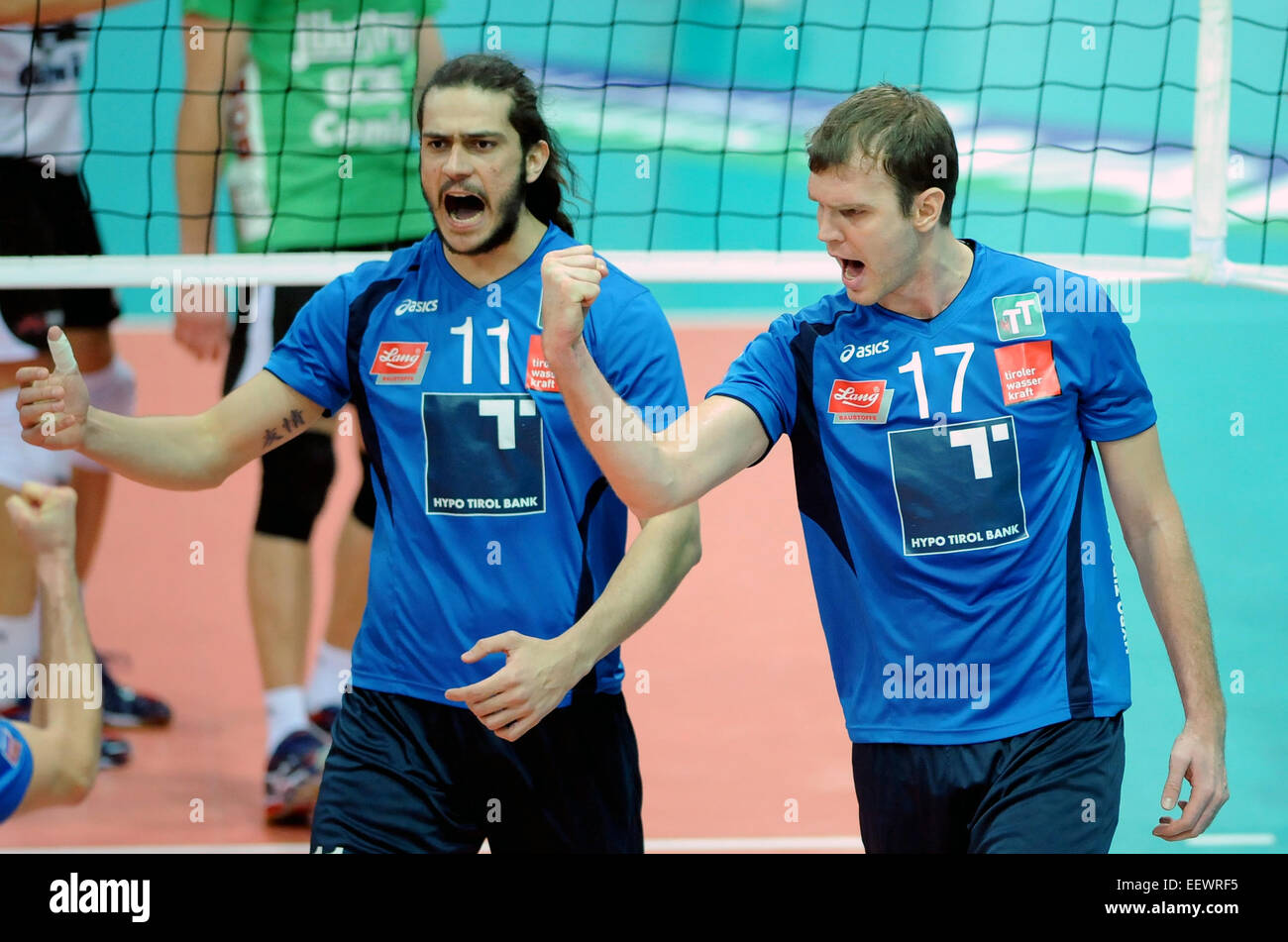 From left players Frances Henrique Pedro, Oliver Venno of Austrian Team ...