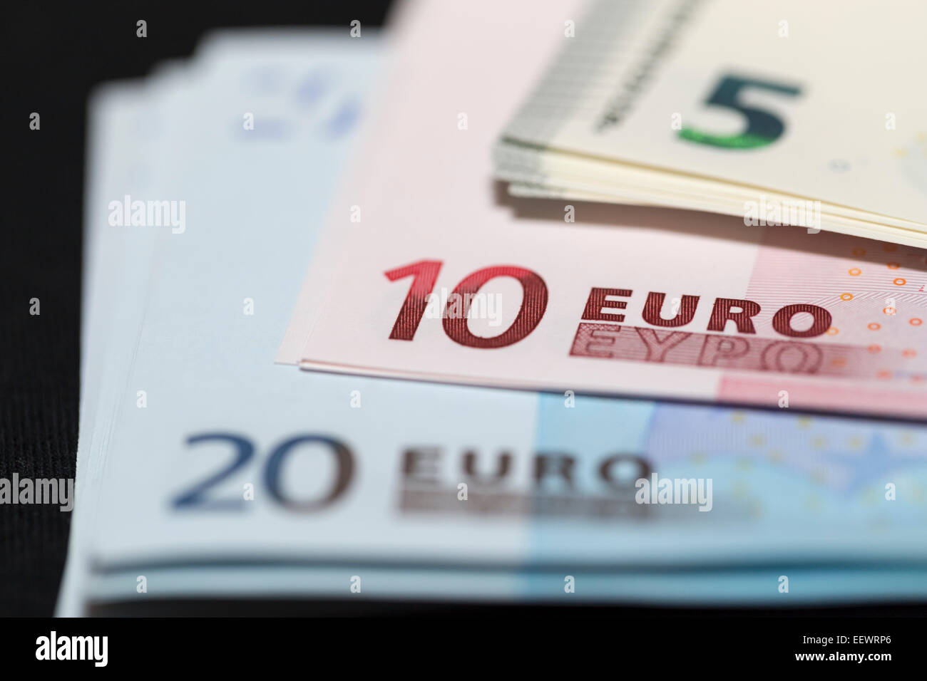Currency, Euros various Stock Photo - Alamy