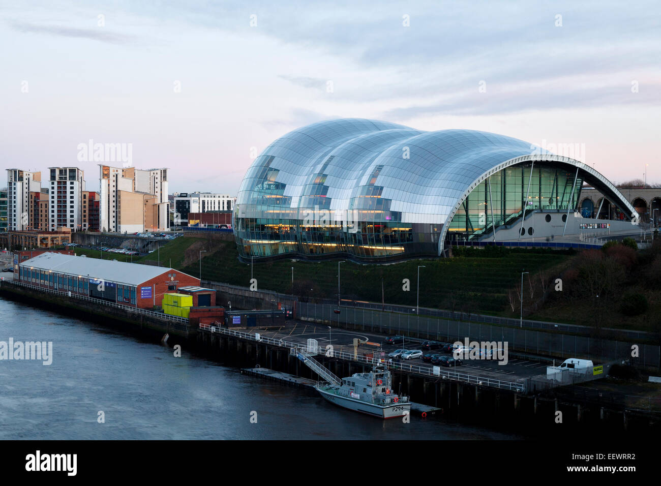 The Newcastle Sage Music Hall at sunset Stock Photo - Alamy