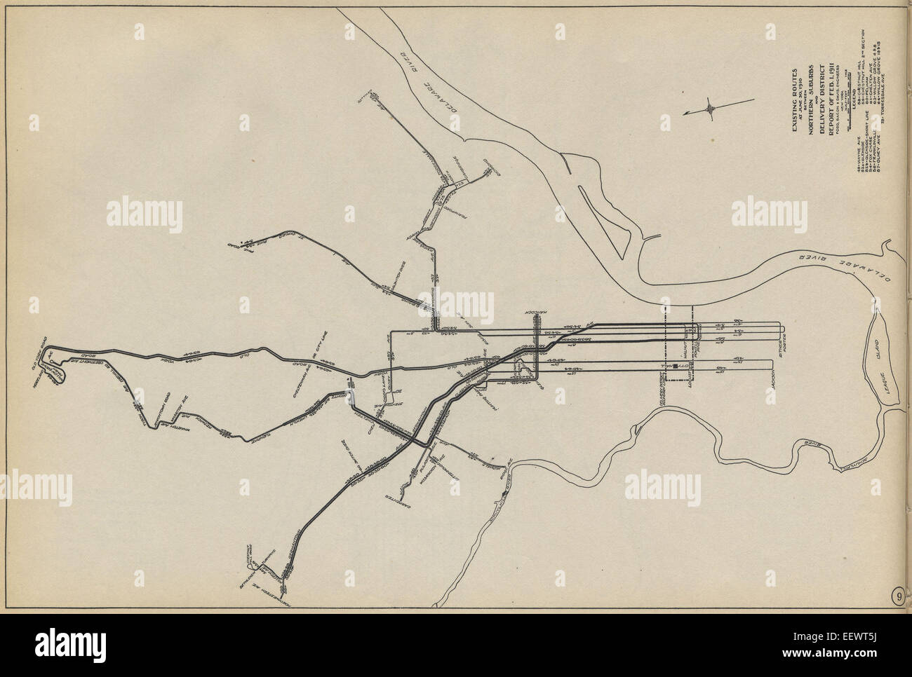 The 1911 streetcar map of Philadelphia highlights the extensive ...