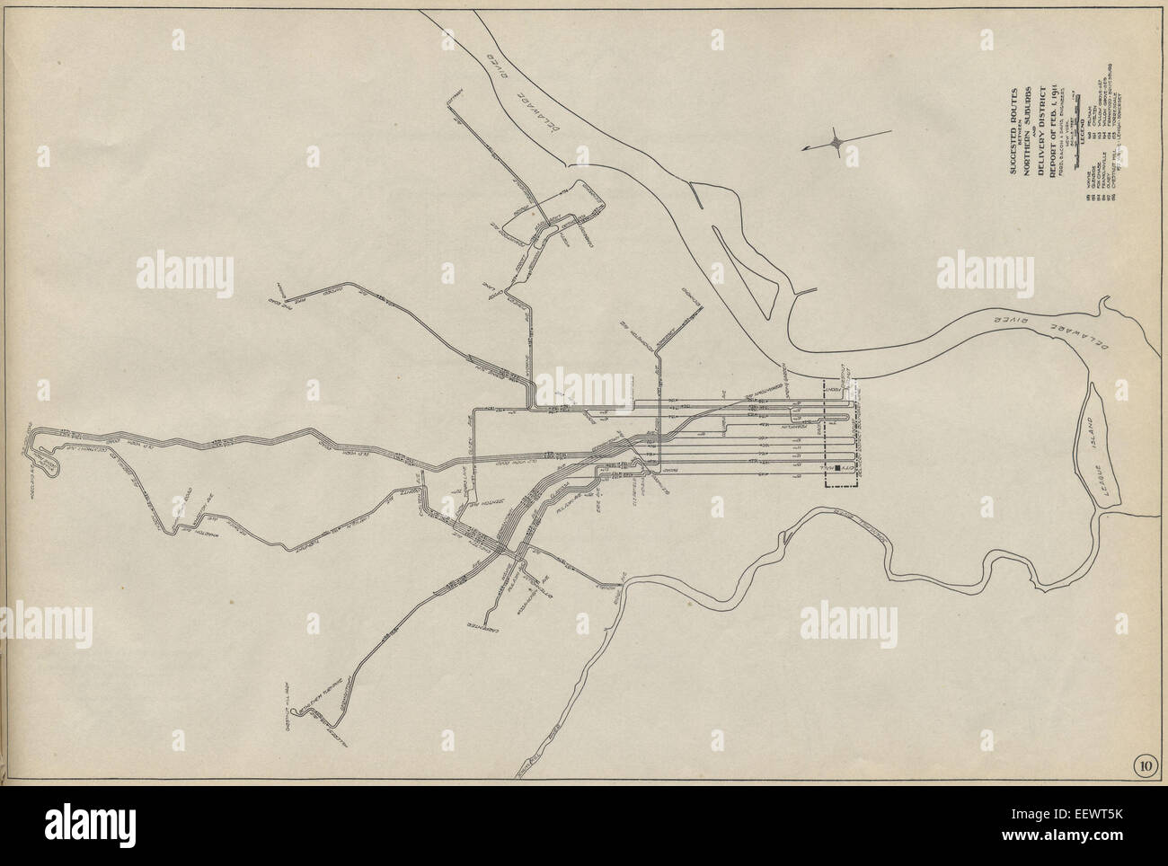 This 1911 map of Philadelphia's streetcar routes illustrates the ...