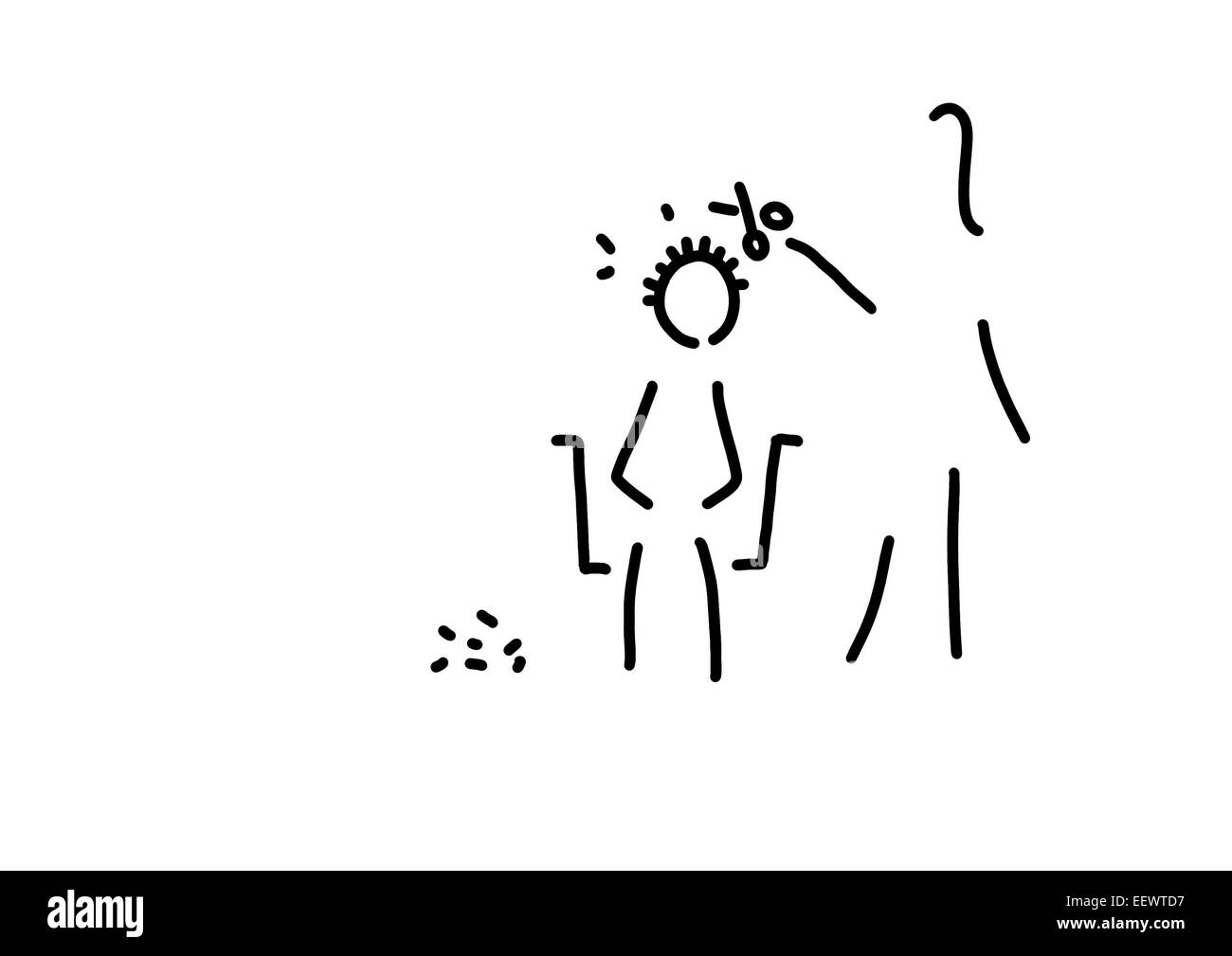 Stickman Black and White Stock Photos & Images - Alamy