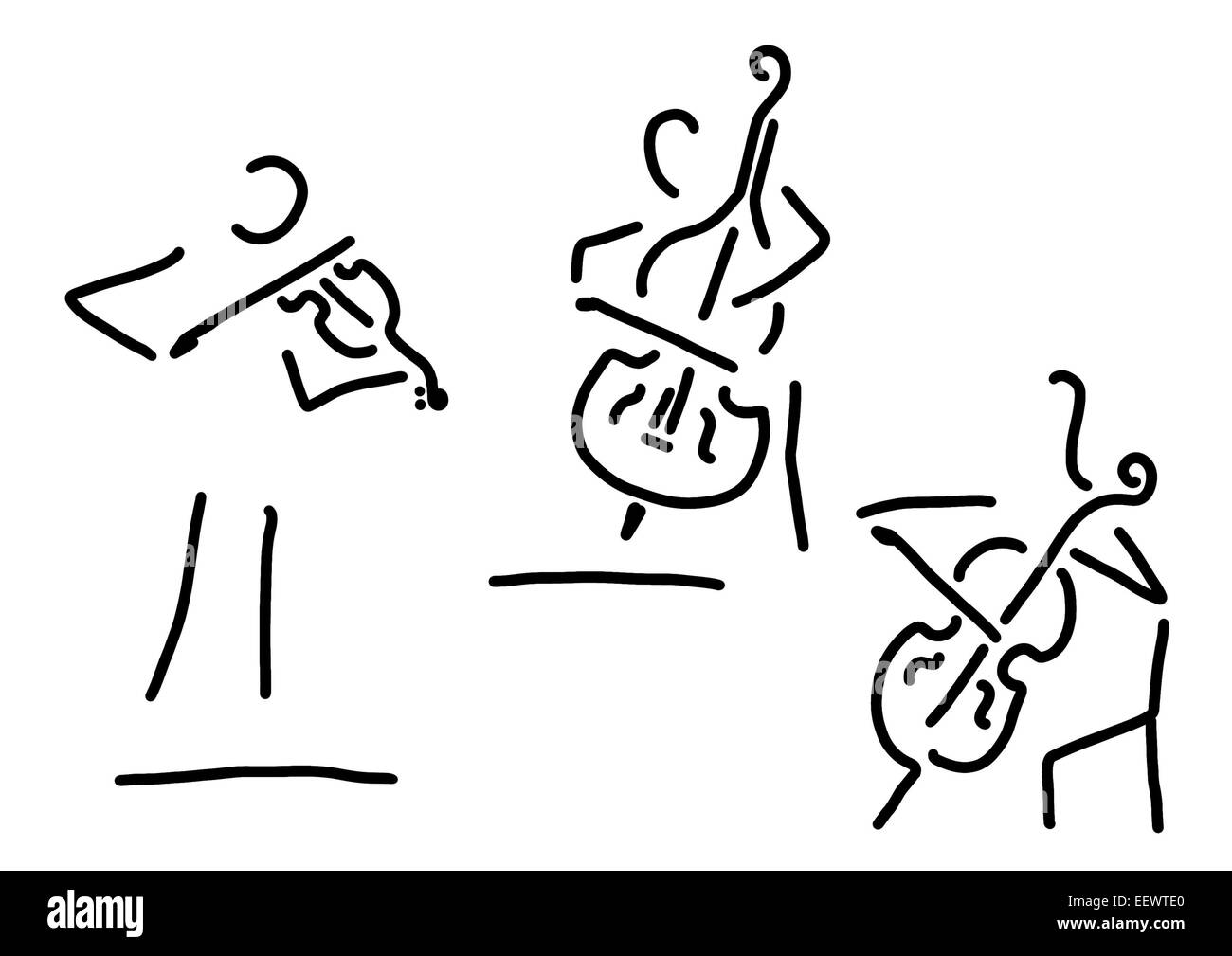 Stickman musician hi-res stock photography and images - Alamy