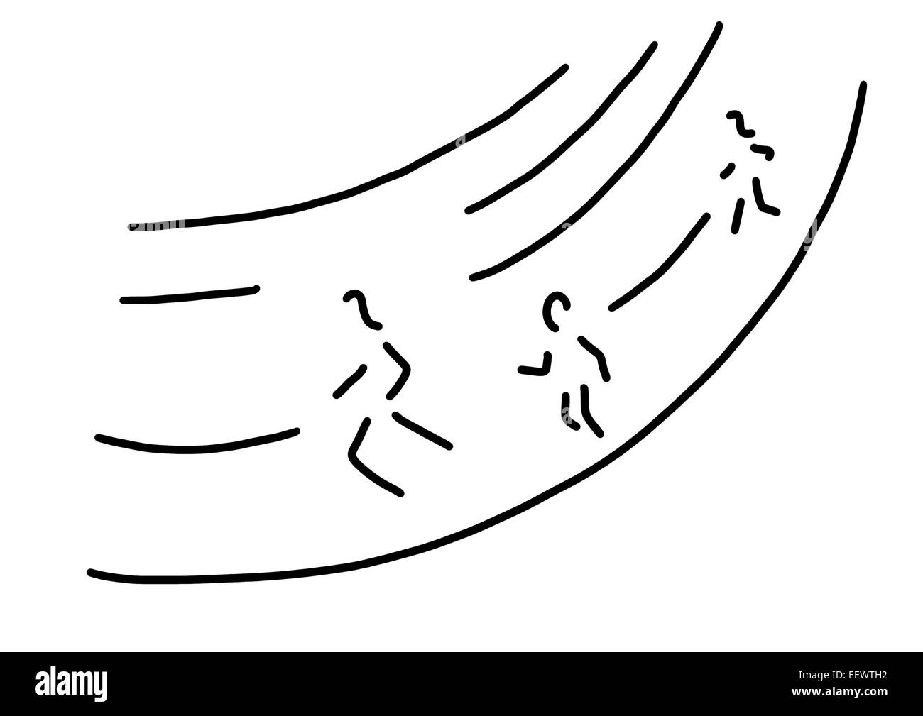 Stickman running marathon hi-res stock photography and images - Alamy