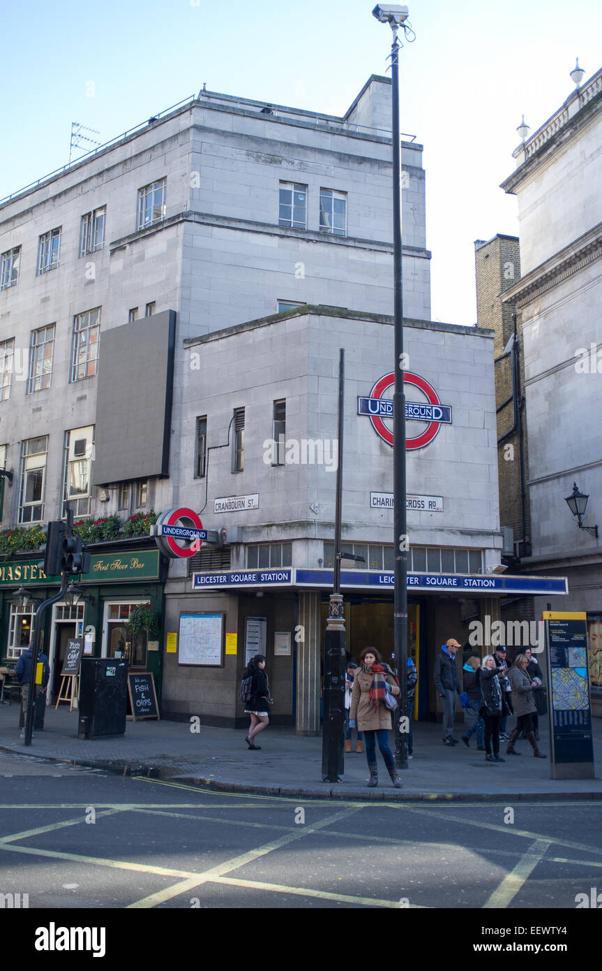 Entrance to Leicester Square Underground (Tube) Station Stock Photo - Alamy
