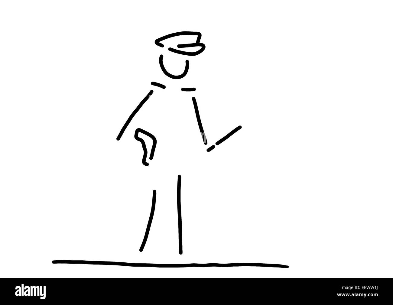 Security stick figure pictogram icon Cut Out Stock Images & Pictures ...