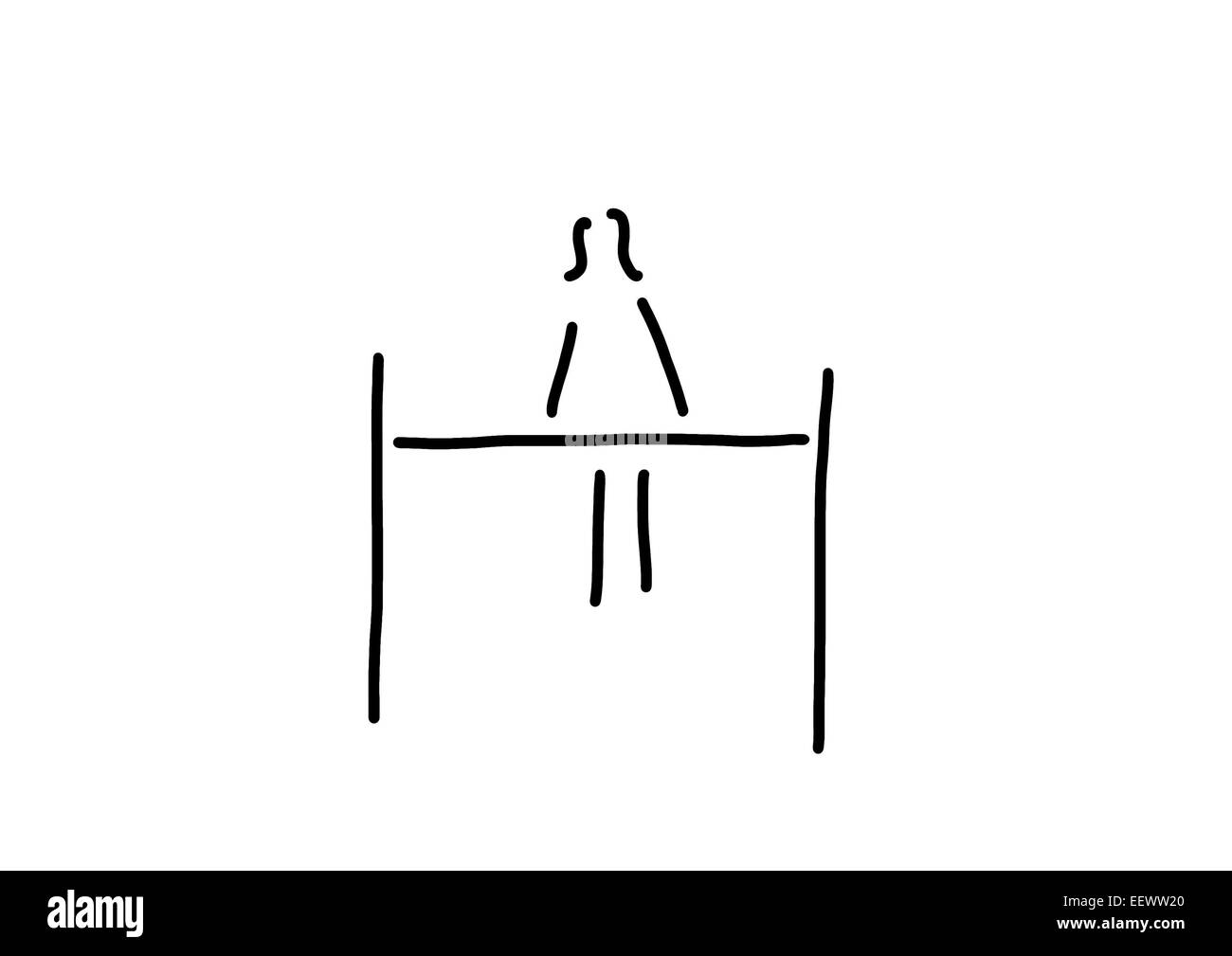 Stickman gymnast Black and White Stock Photos & Images - Alamy