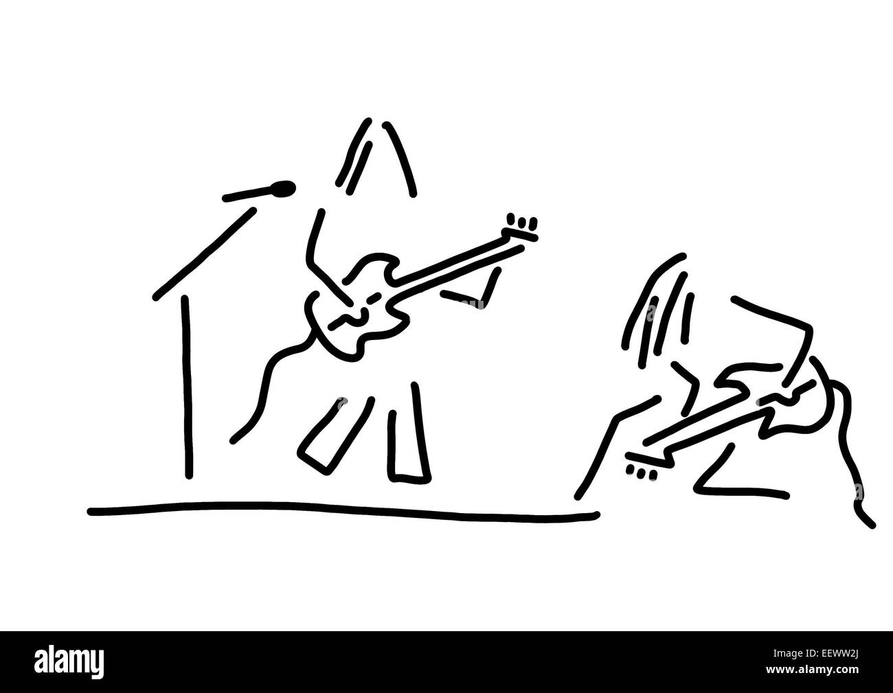 Stick figure man rock painting hi-res stock photography and images - Alamy