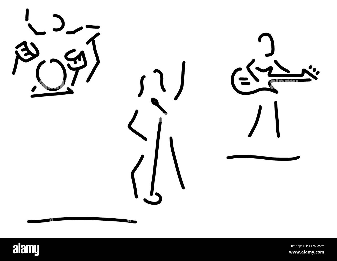 Stick figure illustration singer hi-res stock photography and images ...