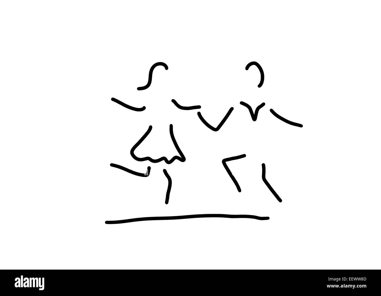 Stickman dancing hi-res stock photography and images - Alamy