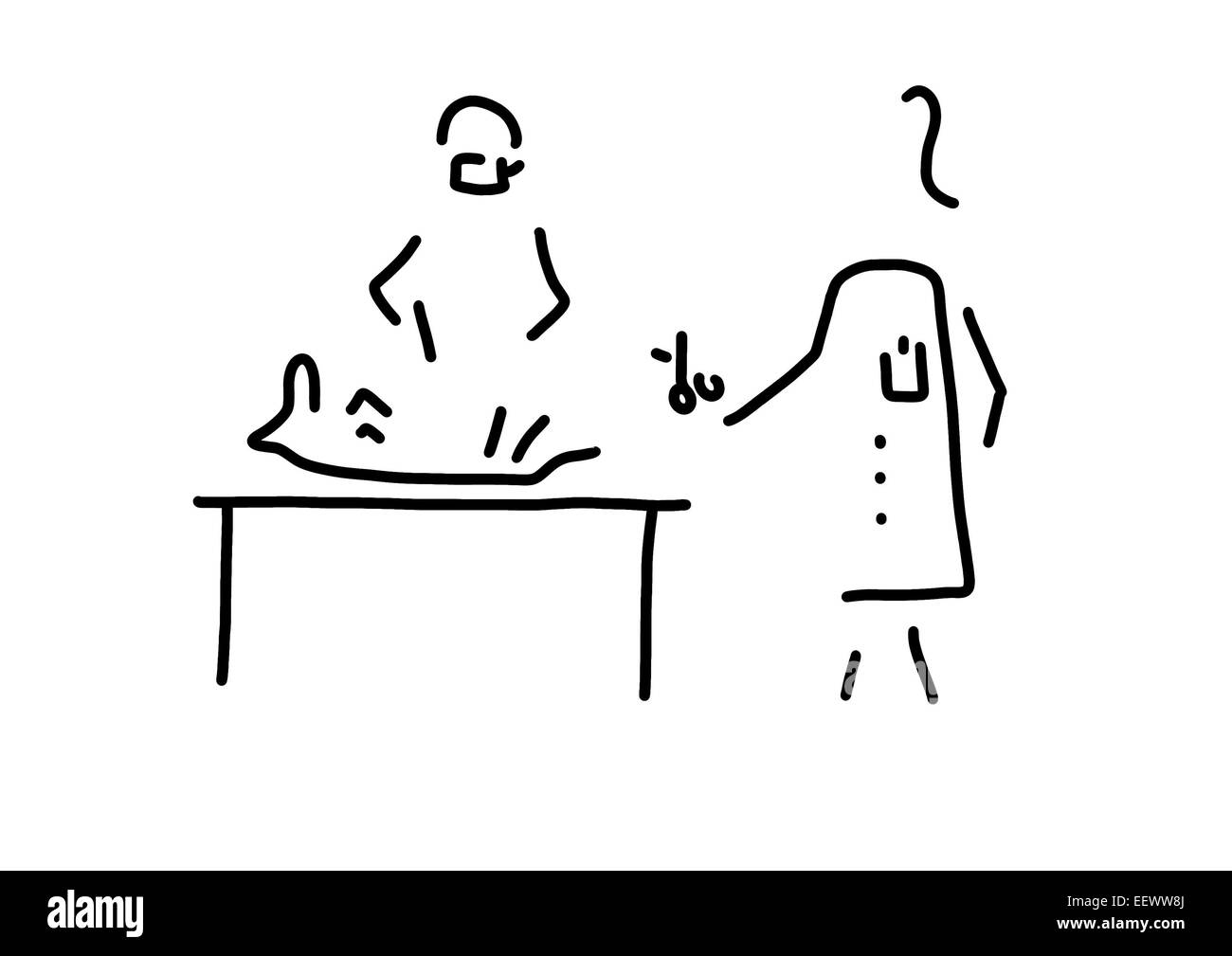 Veterinarian stick figure pictogram hi-res stock photography and images ...