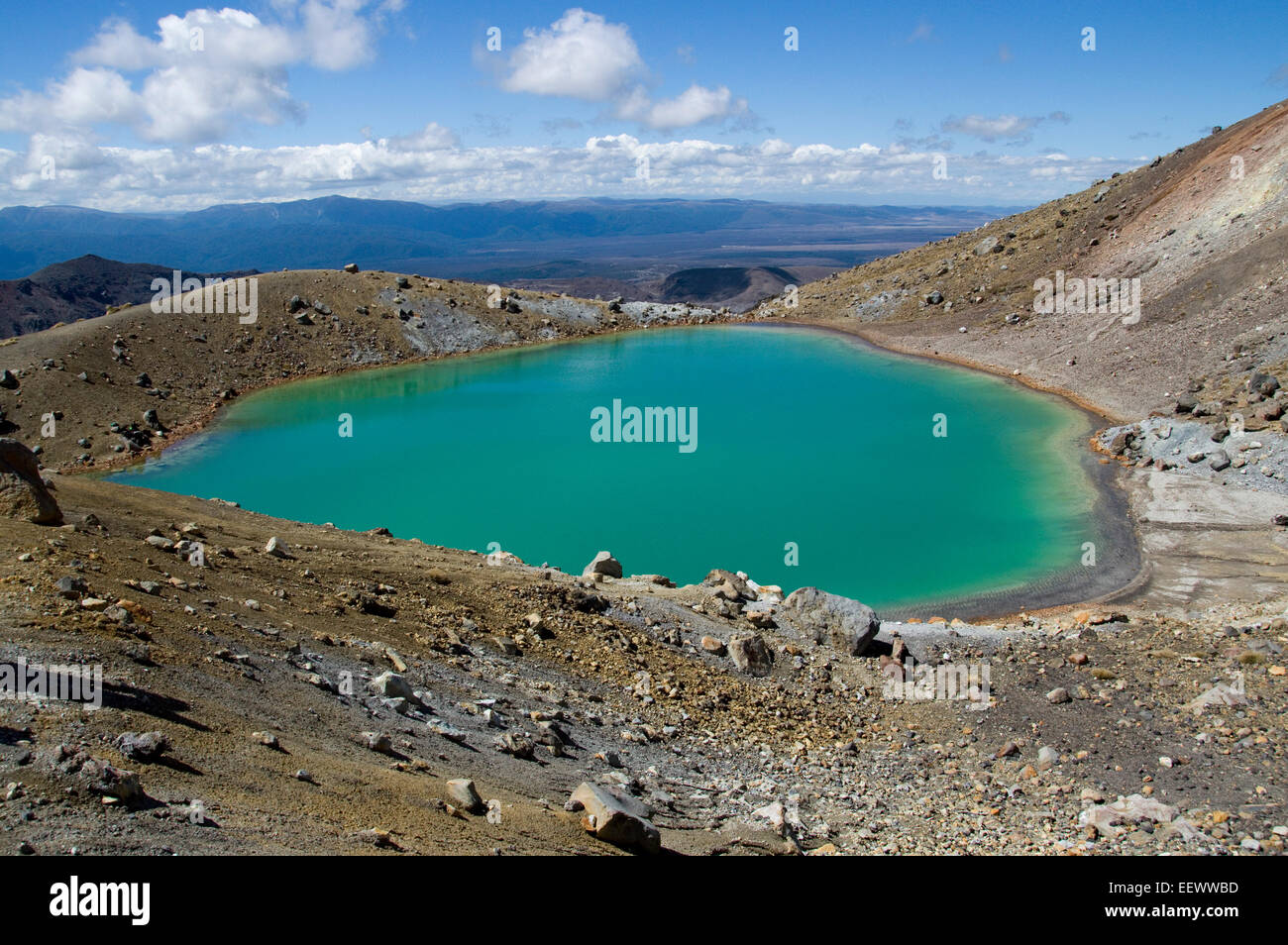 Blue Lake,Tongariro Crossing Stock Photo - Alamy