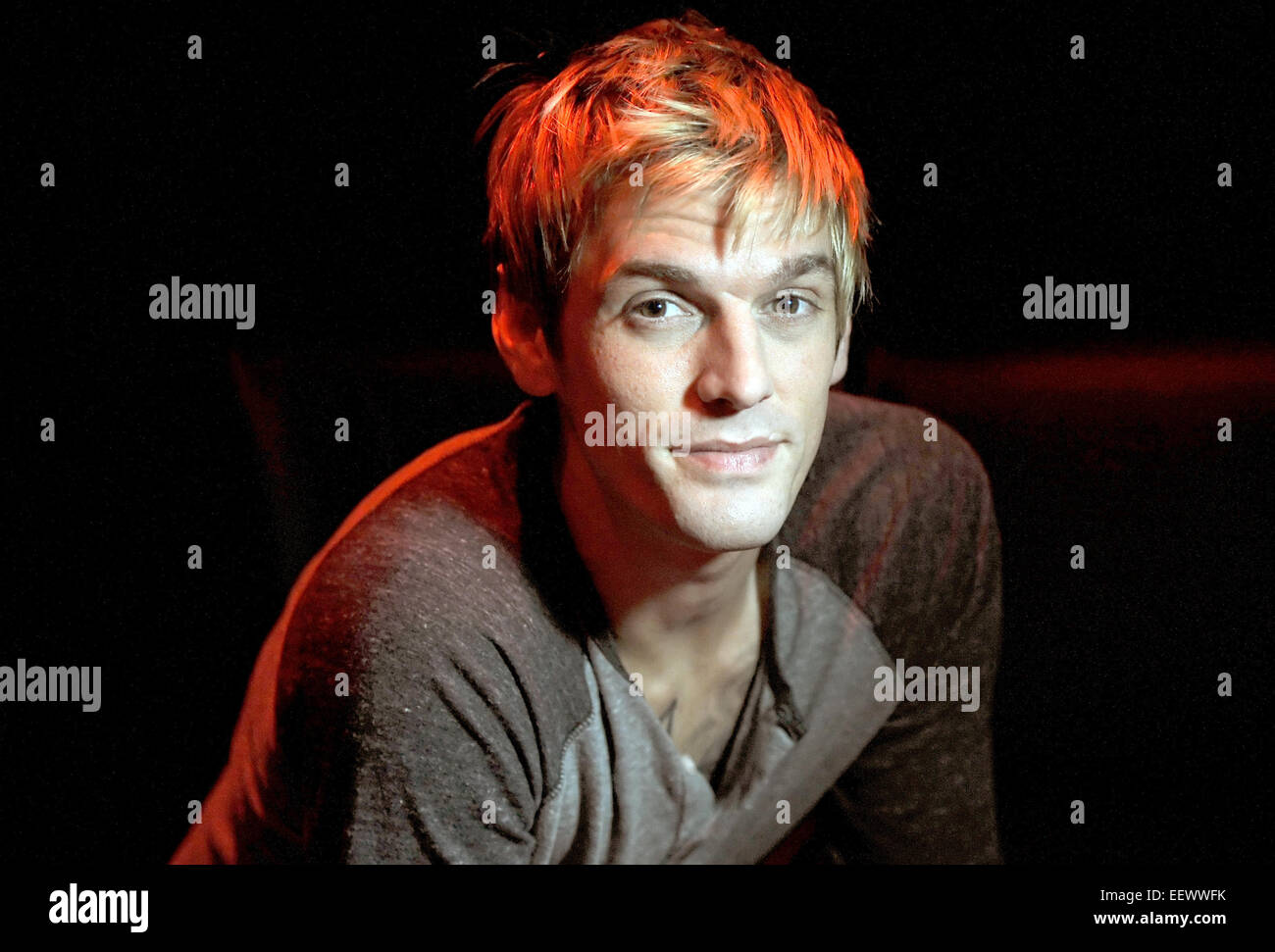 Berlin, Germany. 21st Jan, 2015. US pop singer Aaron Carter poses at ...