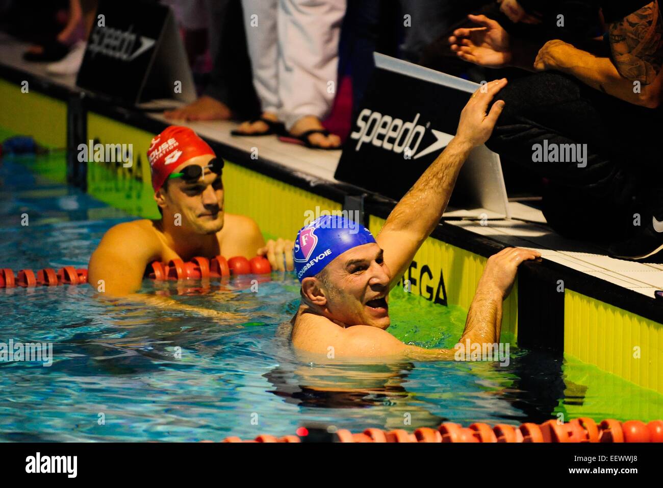 Vincent MOSCATO / Yannick AGNEL - 18.01.2015 - Meeting de Courbevoie - Defi RMC.Photo : Dave ...