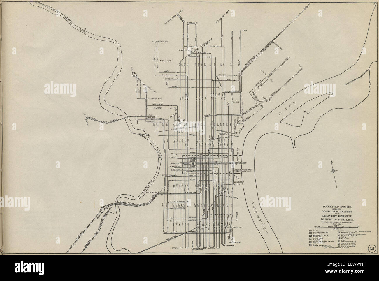 The 1911 Philly streetcar map 14 showcases the public transportation ...