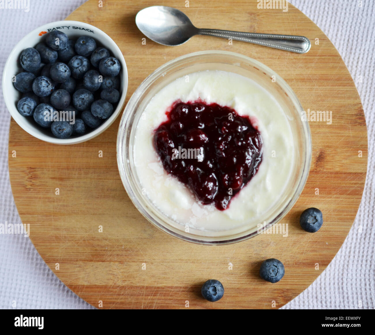 Yogurt with forest fruits Stock Photo - Alamy