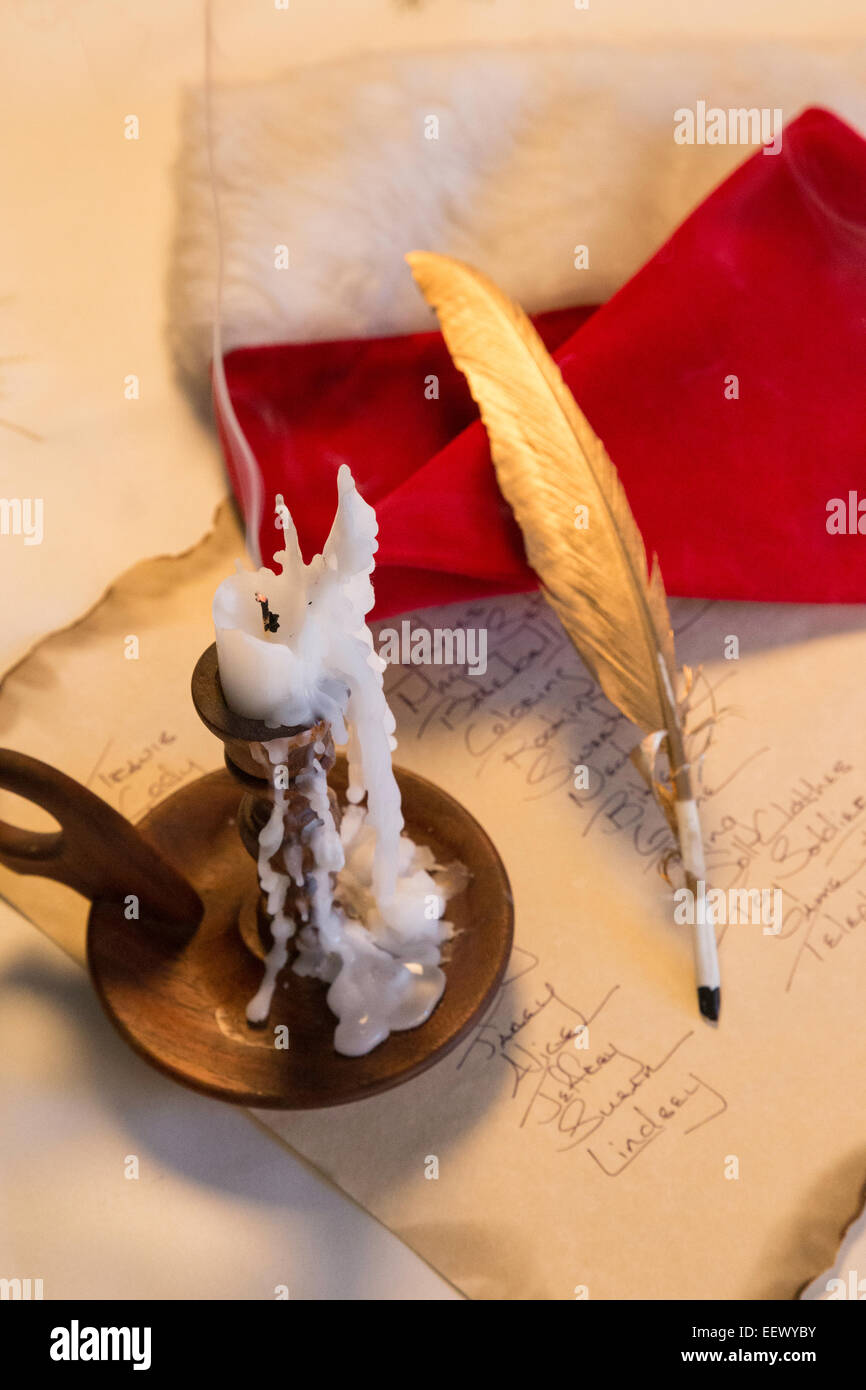 Still Life of Santa Claus' Desk Stock Photo - Alamy