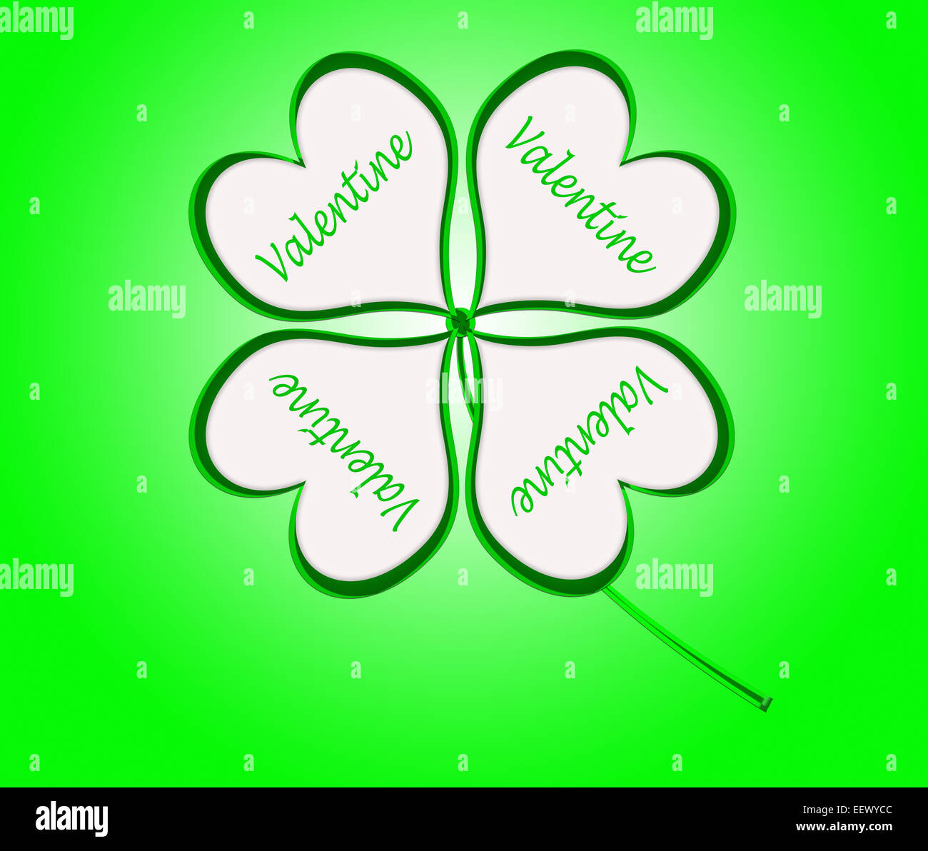 Red heart four leaf clover hi-res stock photography and images - Alamy
