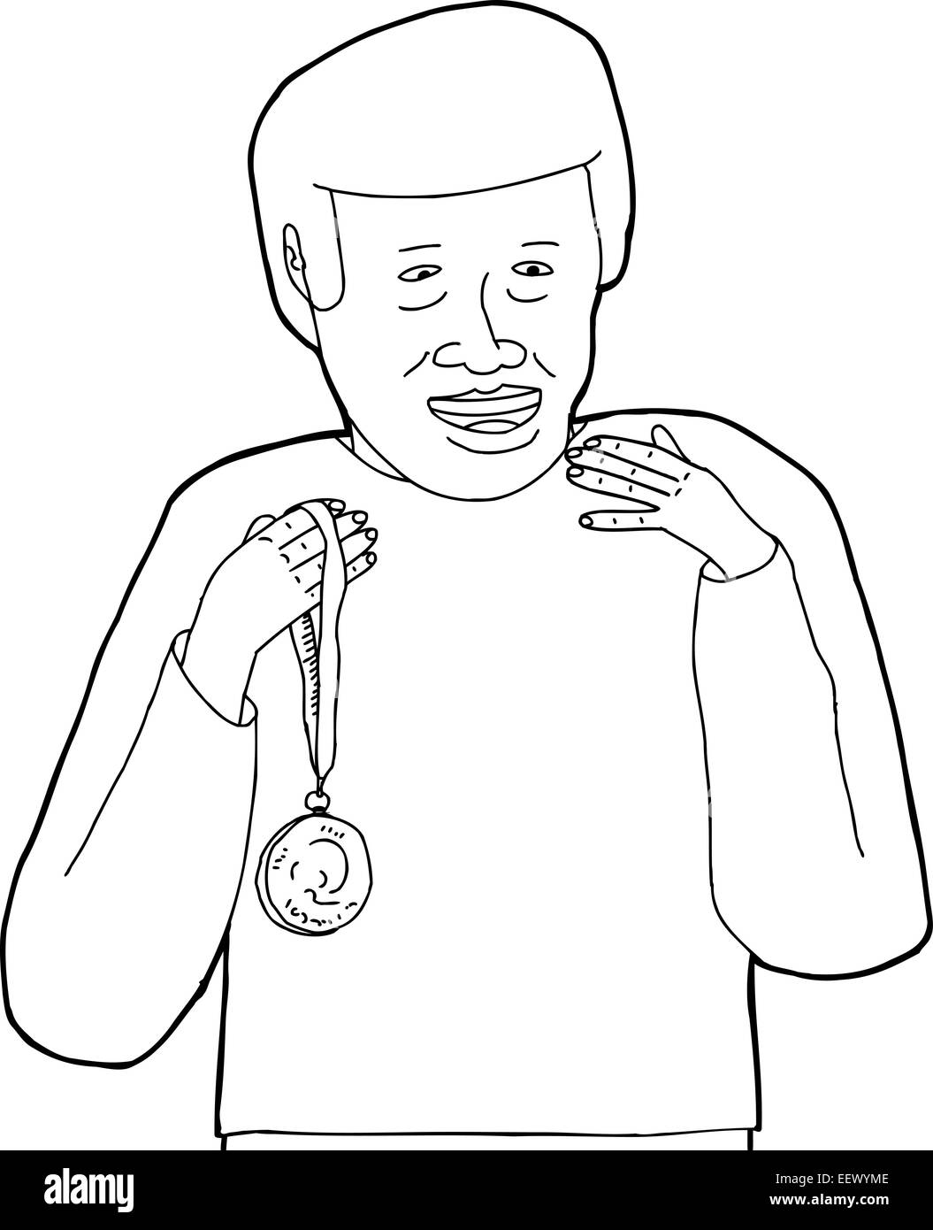 Black white outline surprised Black and White Stock Photos & Images - Alamy